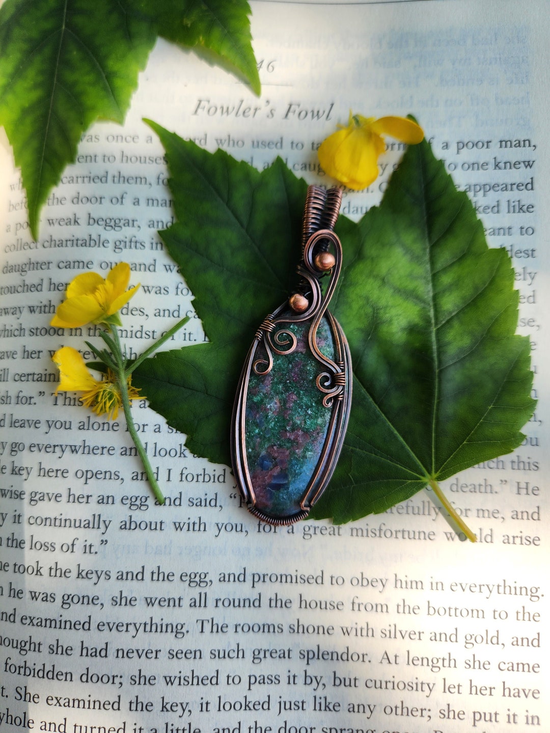 Ruby Fuchsite Pendant - Etsy