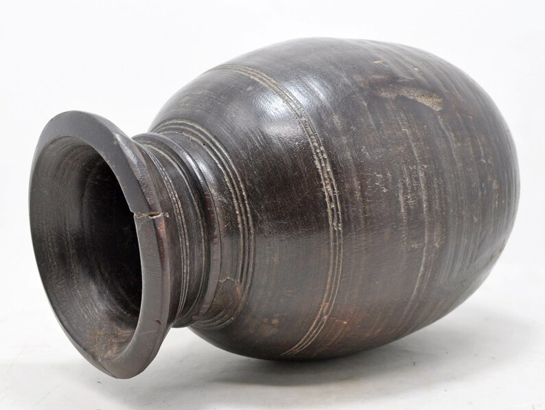 Antique Wooden Himalayan Water Pot Original Old Hand Carved | Etsy