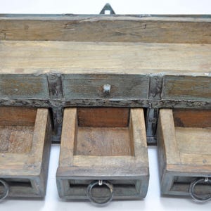 Vintage Wooden Half Round Top Storage Box Original Old Hand Crafted ...