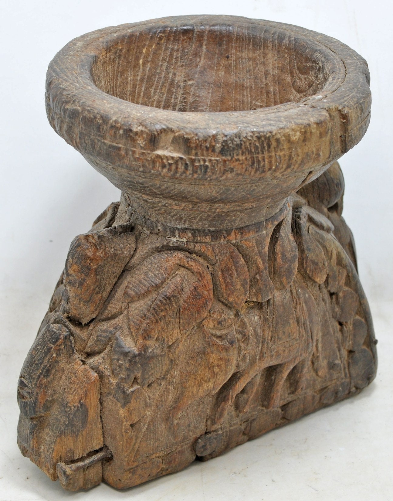 Antique Wooden Agricultural Seed Spreader Bijni Original Old Hand ...