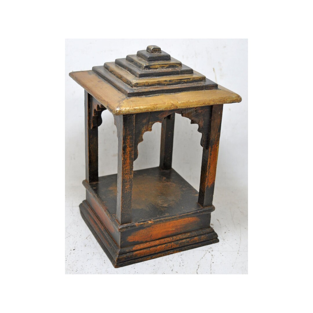Vintage Wooden God Idols Worship Temple Arch Original Old Hand Carved ...