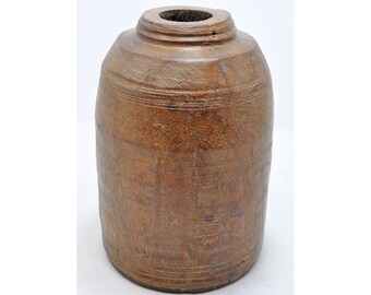 Antique Wooden Himalayan Water Pot Original Old Hand Carved | Etsy