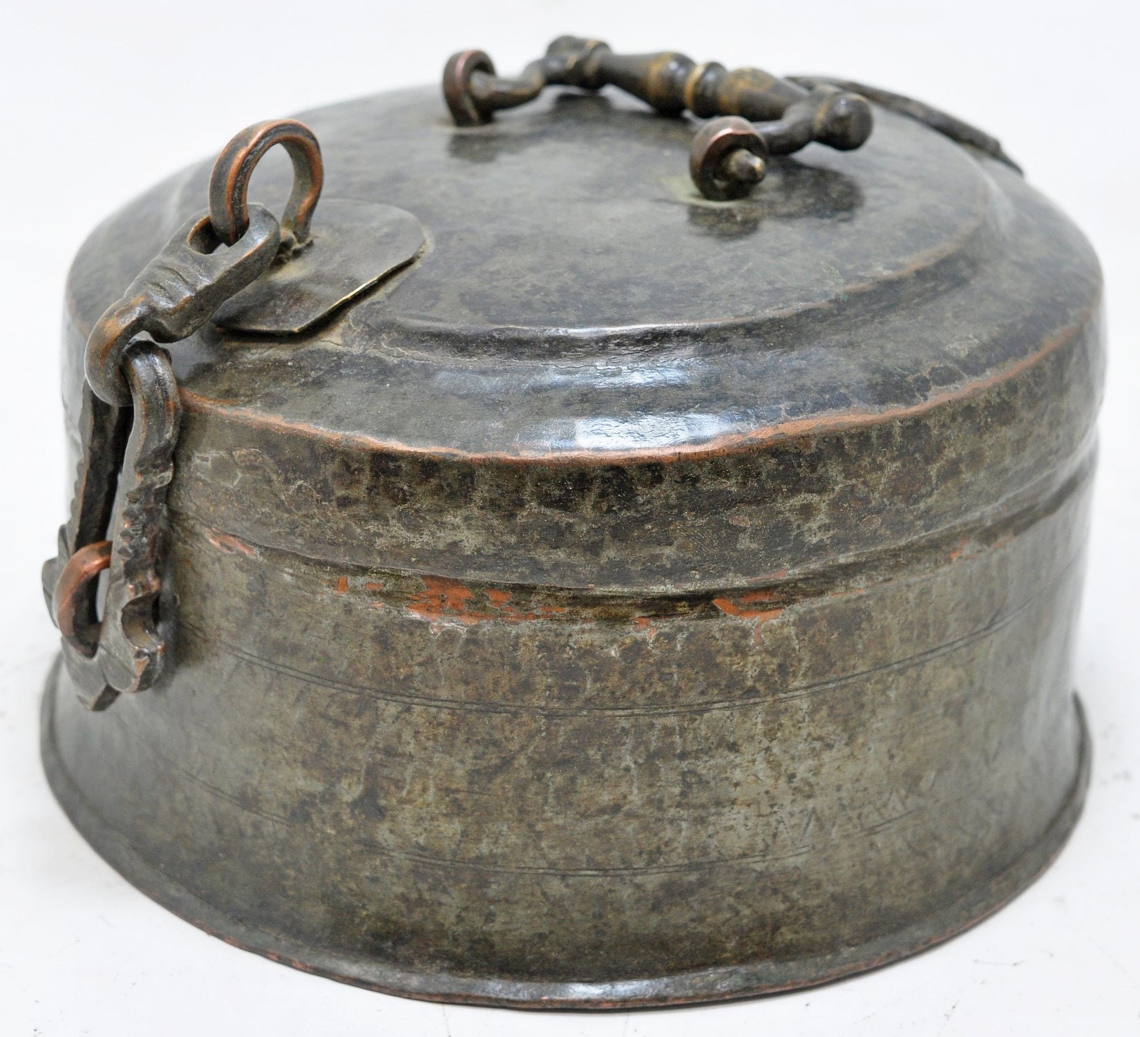 Antqiue Copper Round Chapati Bread Box Original Old Hand - Etsy