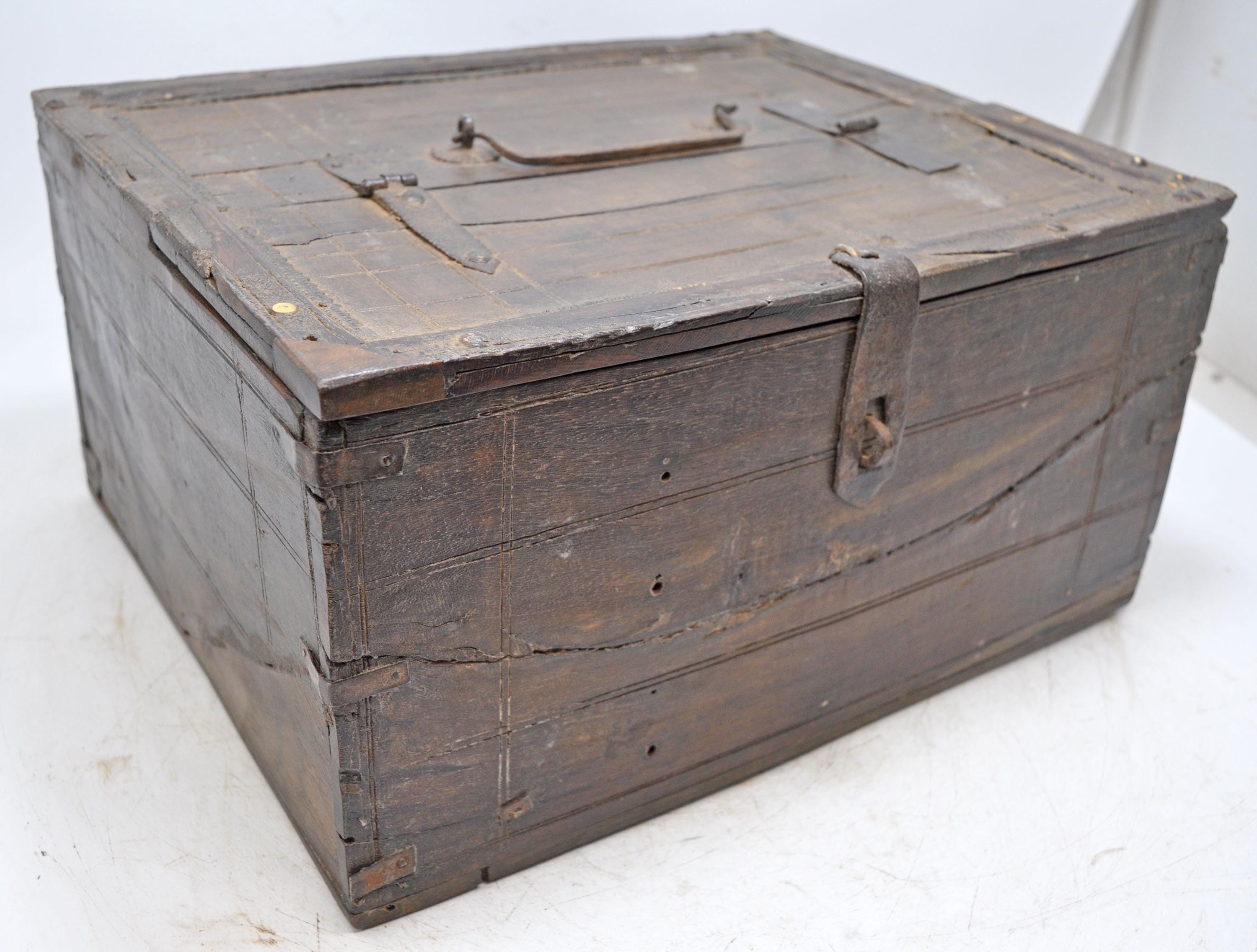 Antique Wooden Storage Chest Trunk Box Original Old Hand Crafted - Etsy