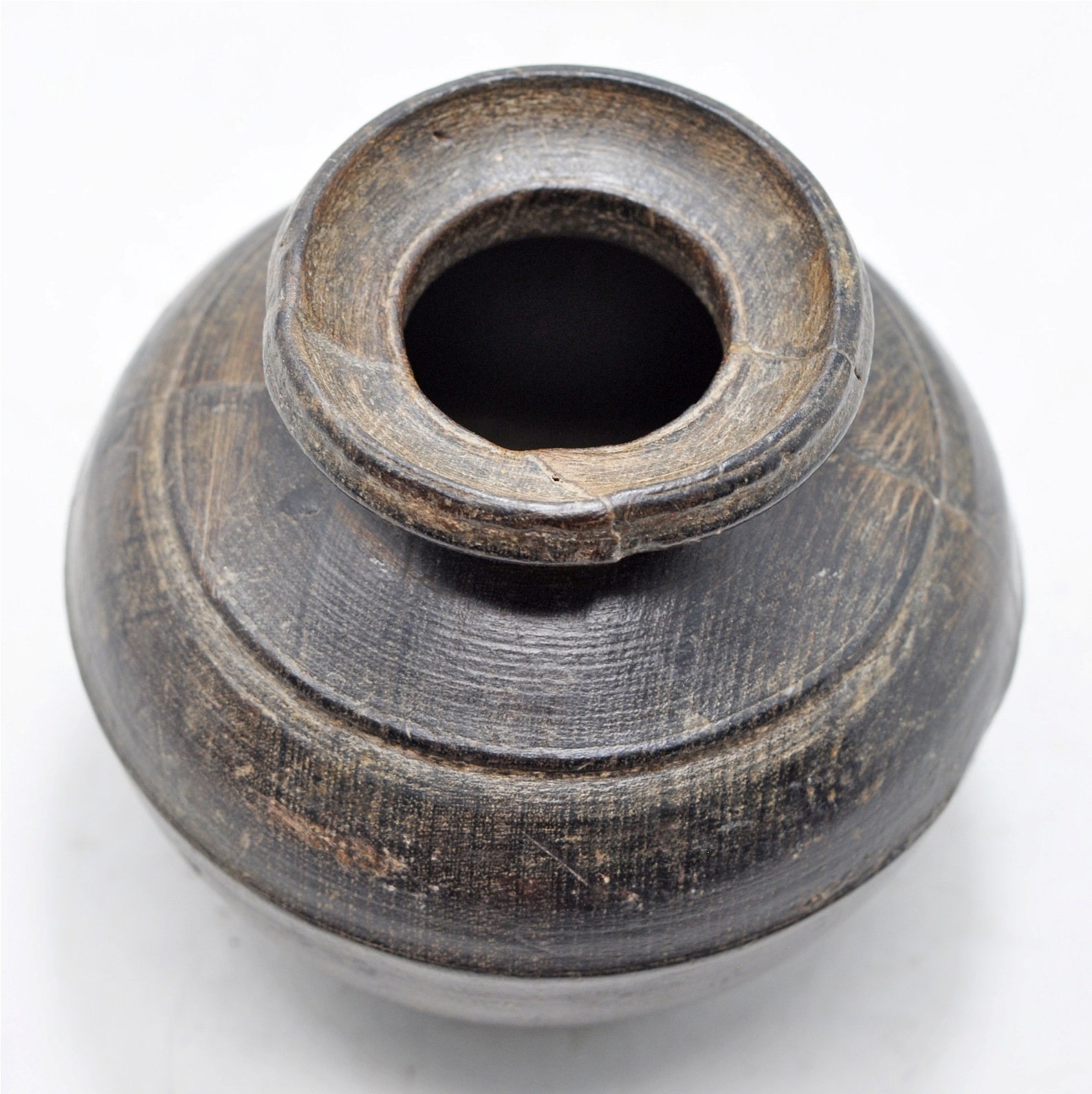 Antique Wooden Round Water Drinking Pot Lota Original Old Hand Carved ...