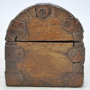 Vintage Wooden Half Round Top Storage Box Original Old Hand Crafted - Etsy