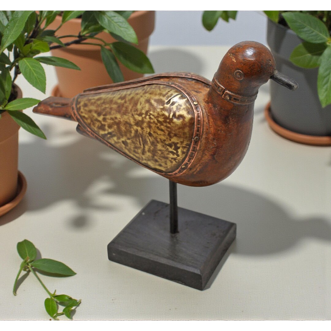 Vintage Wooden Pigeon Bird Figurine Original Old Hand Carved - Etsy