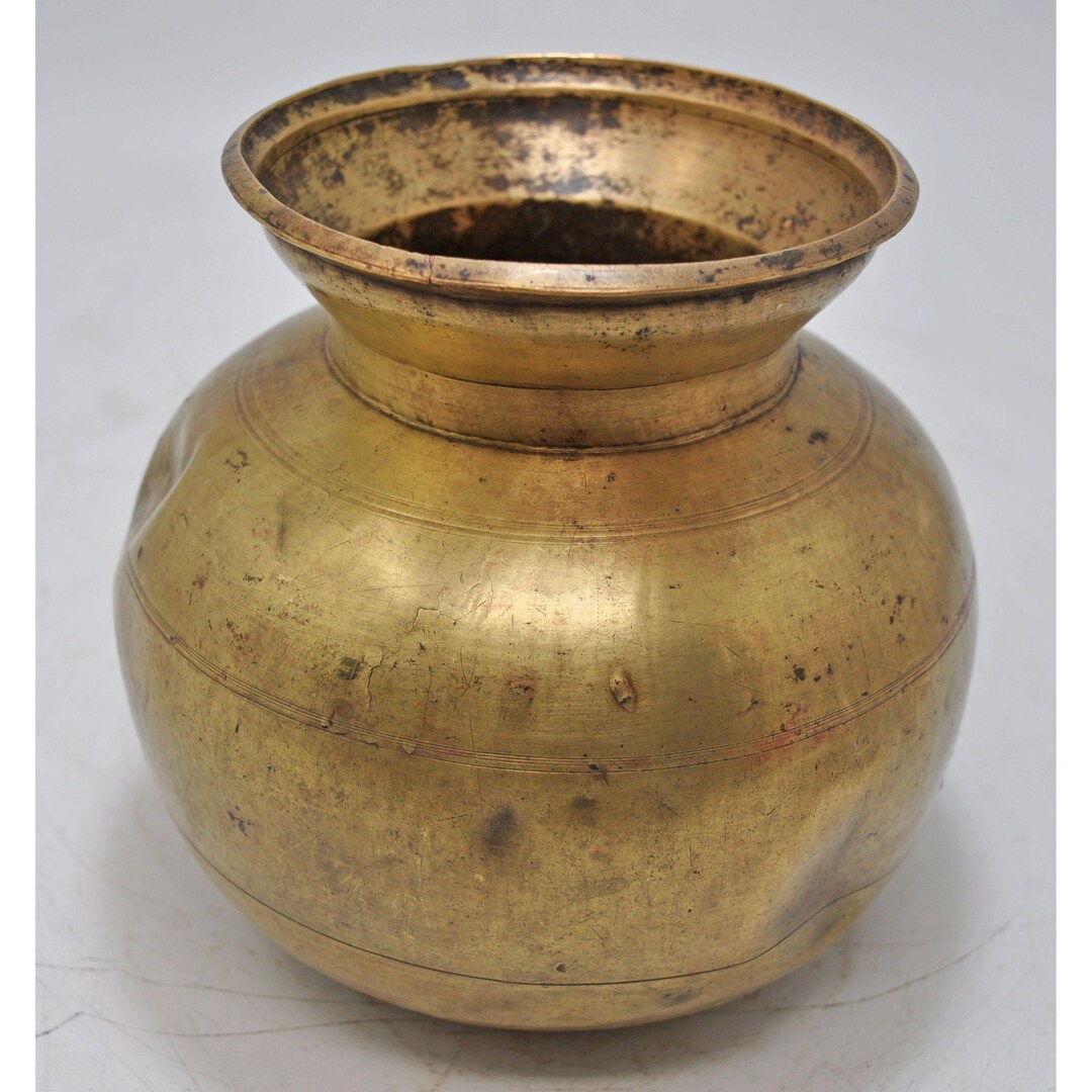 Vintage Brass Water Drinking Lota Pot Original Old Hand Carved - Etsy
