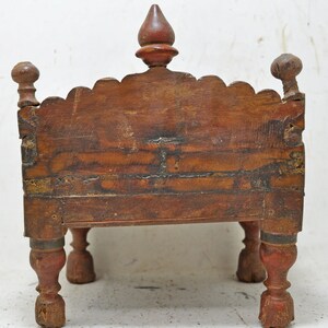 Antique Wooden God Idols Worship Temple Pedestal Original Old Hand ...