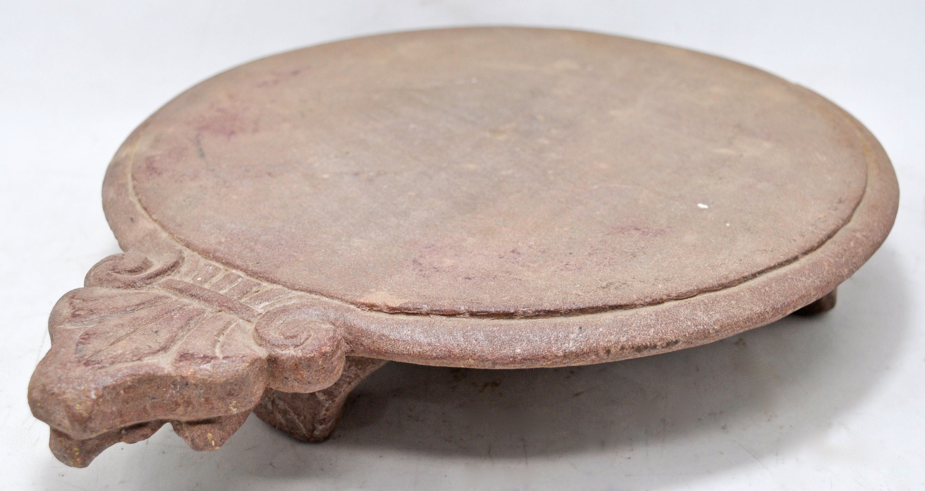 Antique Sand Stone Chapati Bread Rolling Plate Original Old Hand Carved ...