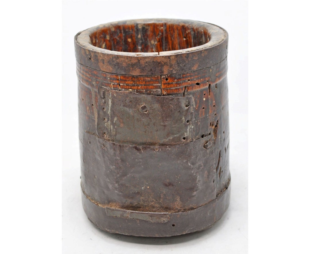 Antique Wooden Grain Measurement Pot Paili Original Old Hand Carved - Etsy