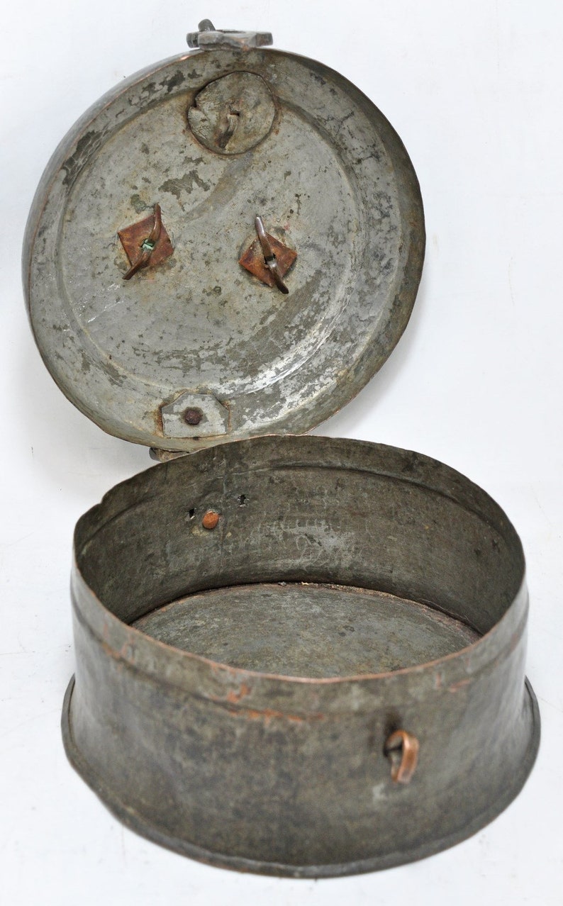 Antqiue Copper Round Chapati Bread Box Original Old Hand - Etsy