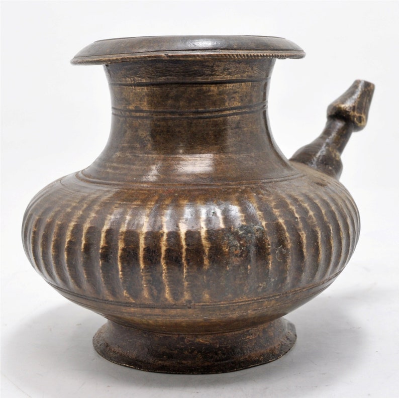 Antique Brass Water Drinking Pot With Spount Original Old Hand - Etsy