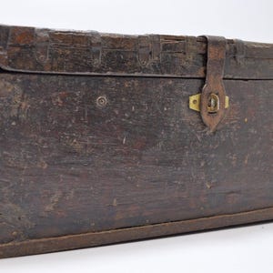 Antique Wooden Large Storage Chest Box Original Old Fine Hand Crafted ...