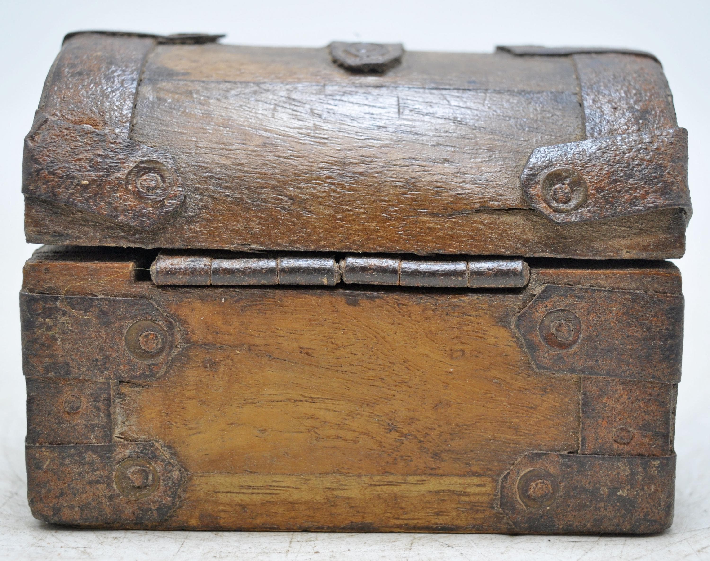 Vintage Wooden Half Round Top Storage Box Original Old Hand Crafted - Etsy