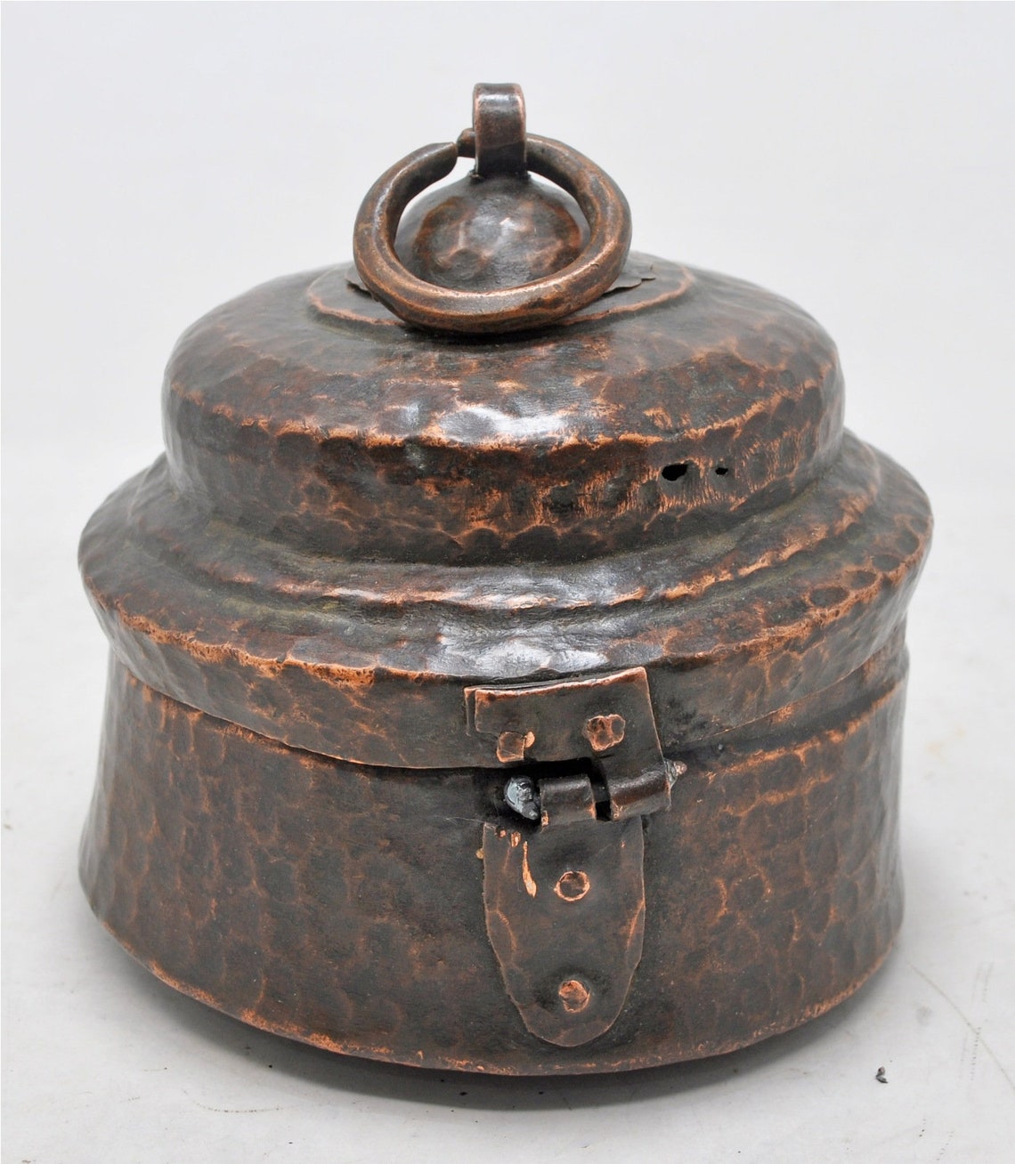 Antique Copper Round Chapati Bread Box Original Old Hand | Etsy