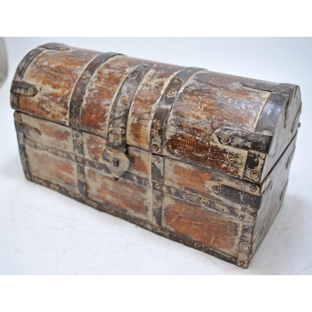 Vintage Wooden Half Round Top Storage Box Original Old Hand Crafted - Etsy