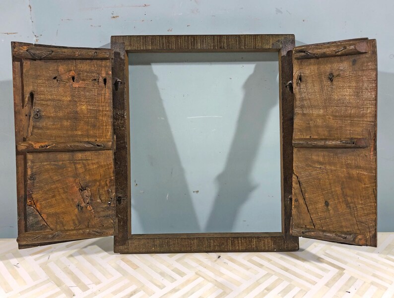 Antique Wooden Wall Décor Window Panel Original Old Fine Warm Rustic ...