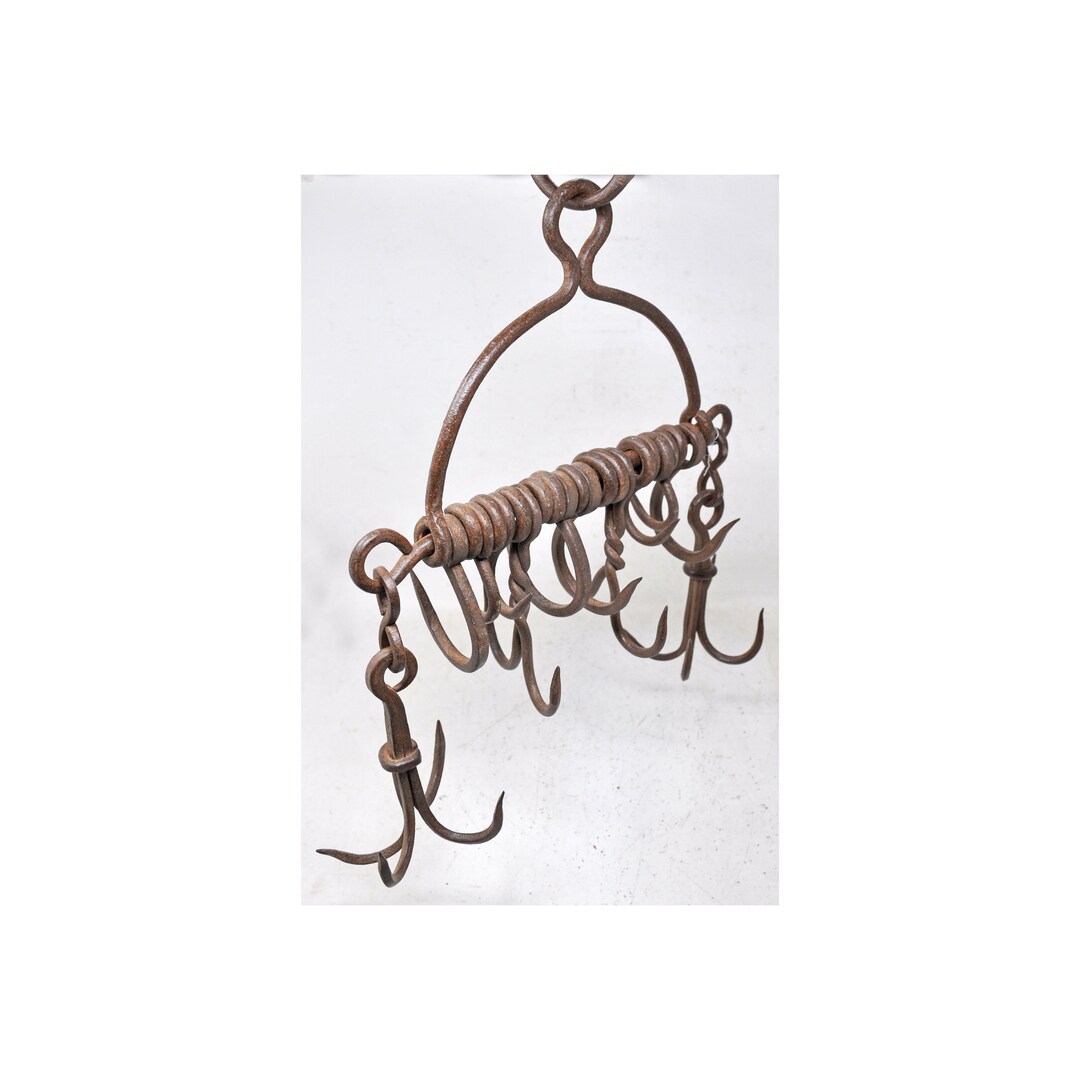 Antique Iron Well Water Bucket Fetching Hooks Original Old Hand Crafted ...