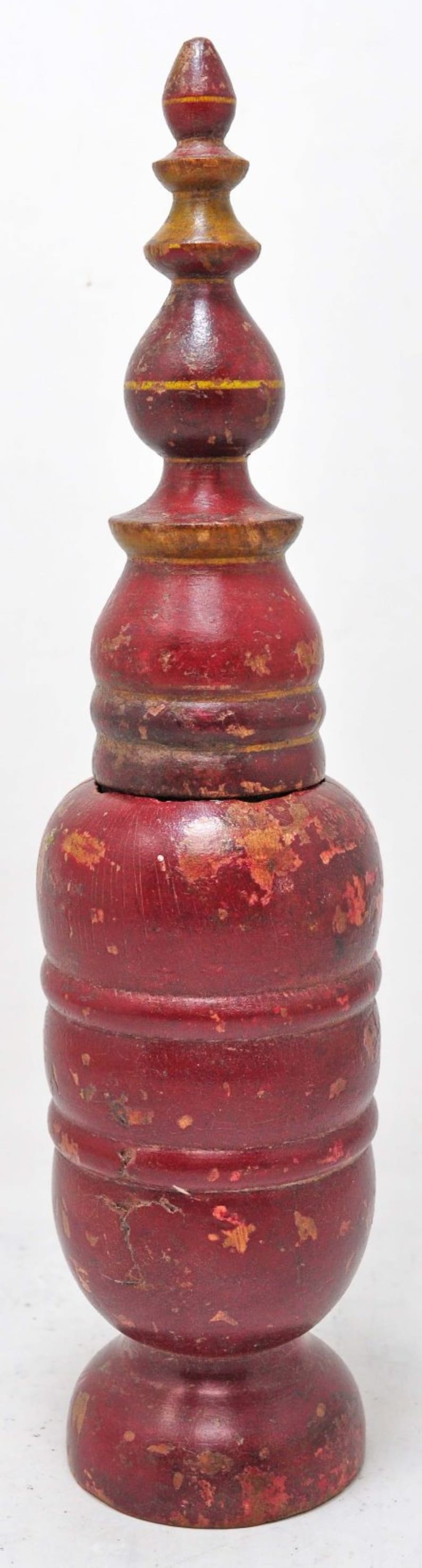 Antique Wooden Tower Tika Box Original Old Hand Crafted Turned - Etsy