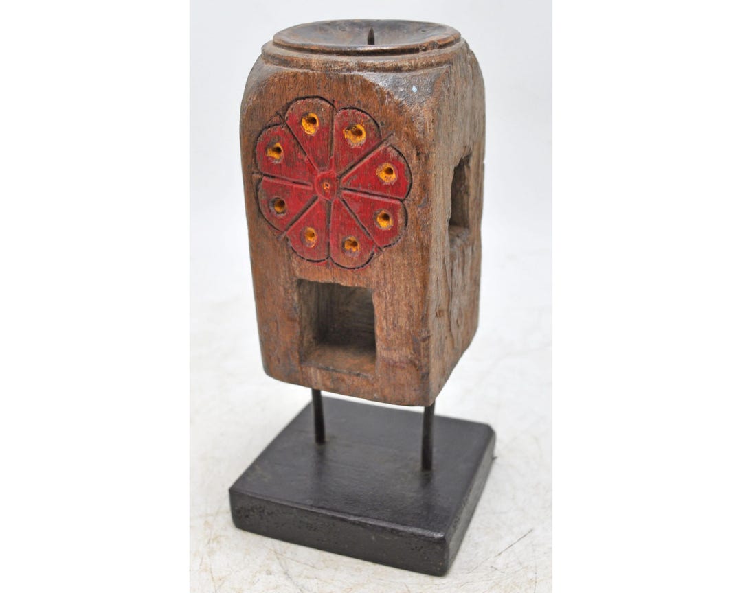 Antique Wooden Paga Leg Candle Holder Stand Original Old Hand Carved - Etsy