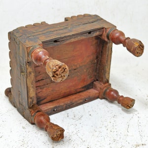 Antique Wooden God Idols Worship Temple Pedestal Original Old Hand ...