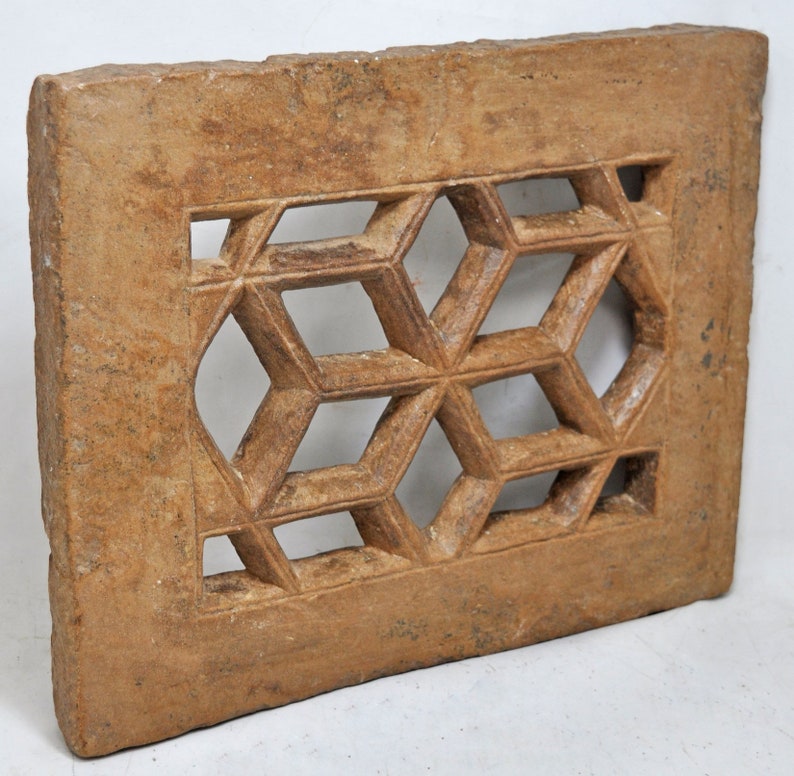 Antique Sand Stone Wall Window Jali Panel Original Old Fine Hand Carved ...