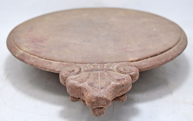 Antique Sand Stone Chapati Bread Rolling Plate Original Old Hand Carved ...