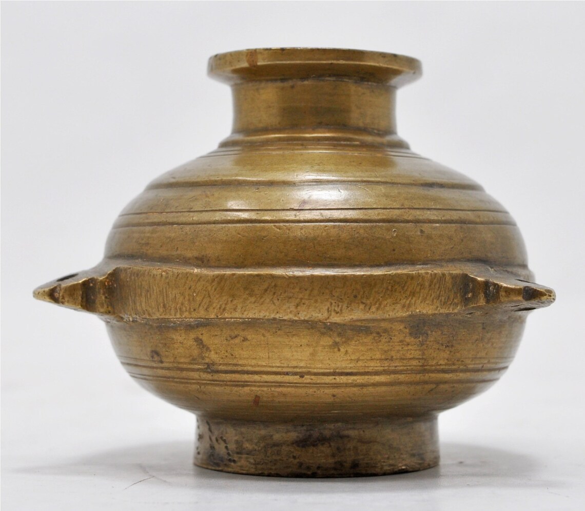 Antique Brass Ink Well Pot Original Old Hand Crafted Engraved - Etsy