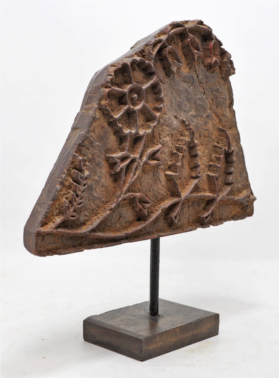 Antique Wooden Textile Printing Block Original Old Hand Carved - Etsy