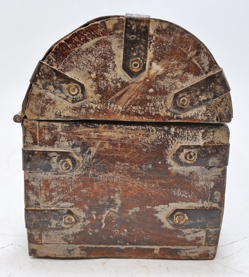 Vintage Wooden Half Round Top Storage Box Original Old Hand Crafted - Etsy