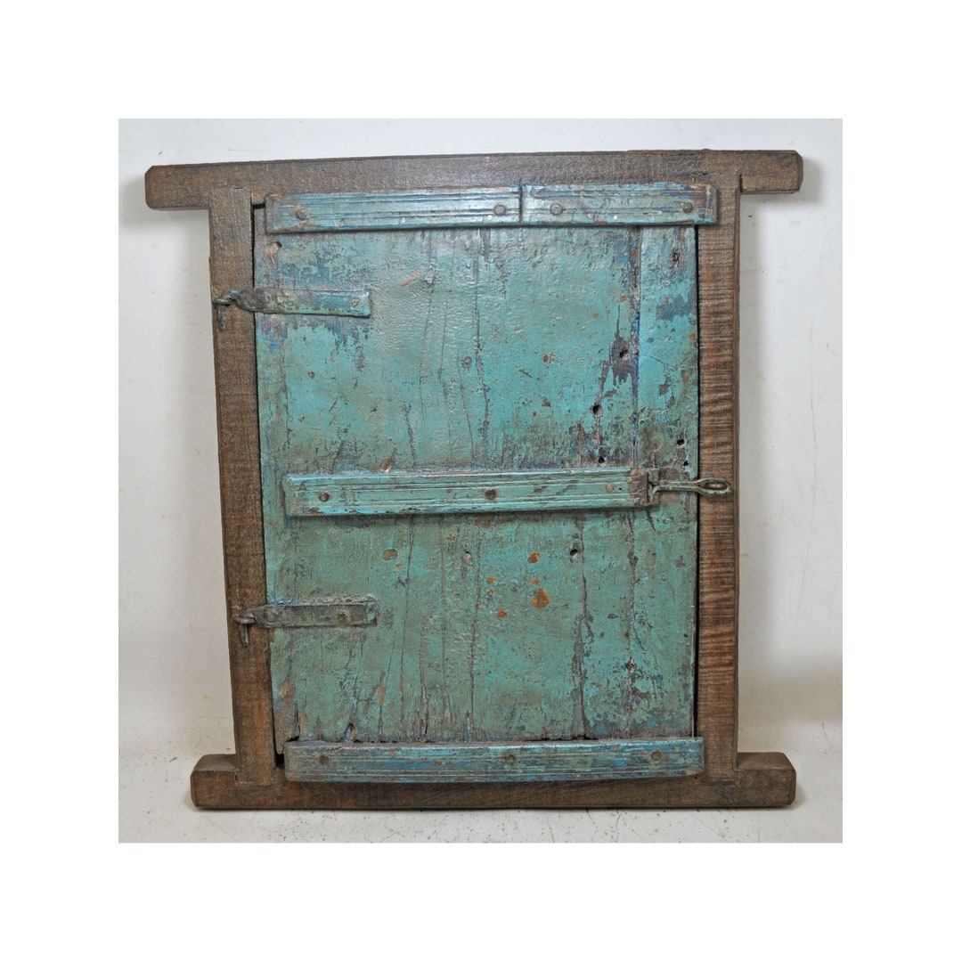 Antique Wooden Wall Décor Window Panel With Frame Original Old Fine ...