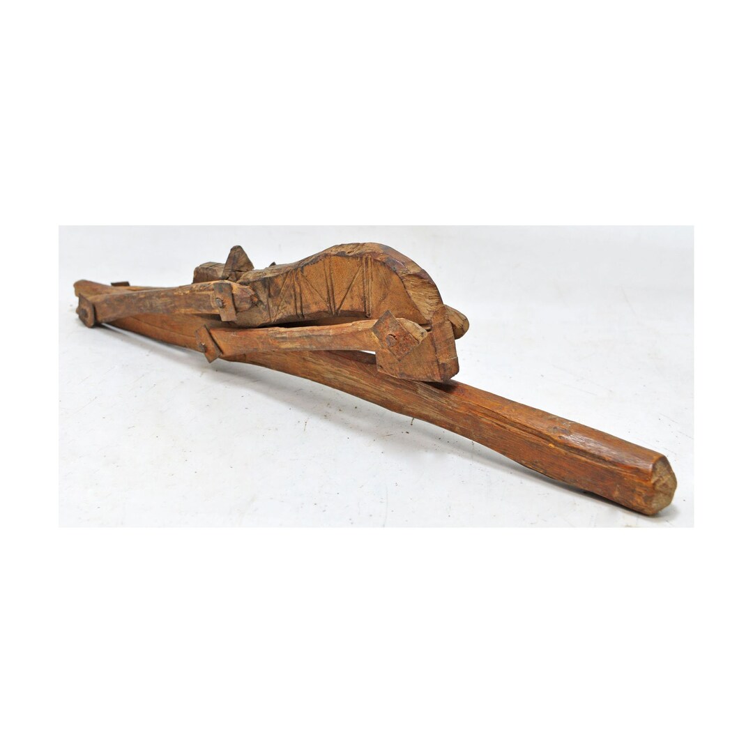 Antique Wooden Cow Figurine Toy Stick Original Old Hand Carved - Etsy