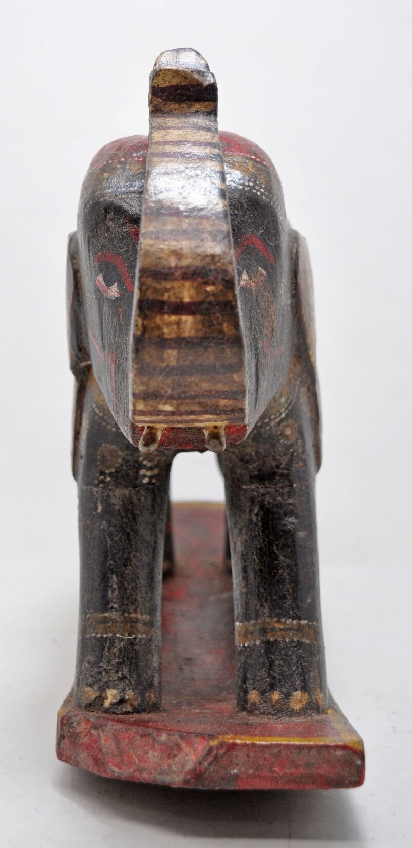 Hand Carved Hard Wood Rocking Elephant Figurine Hand Painted Black - Etsy