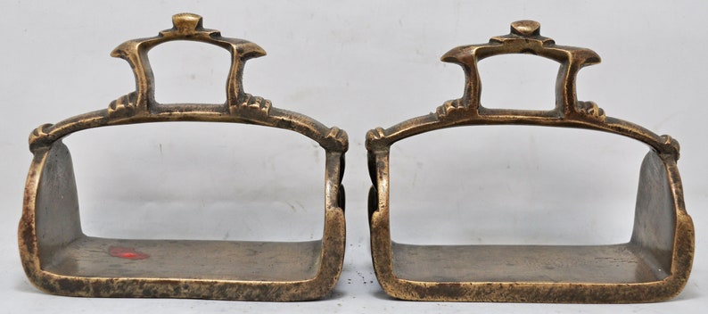 Antique Brass Horse Riding Saddle Stirrups Pair Original Old - Etsy
