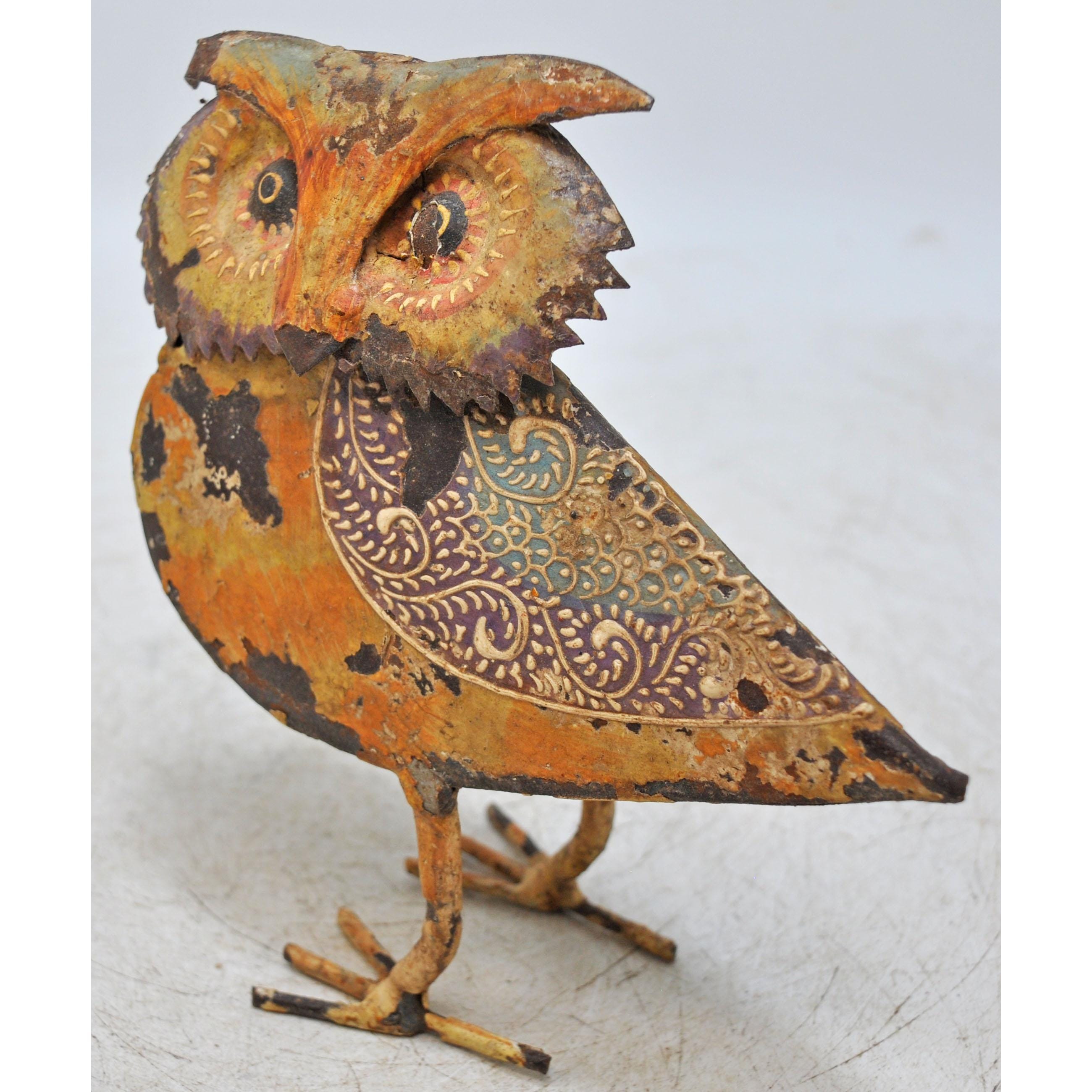 Vintage Wooden Small Owl Figurine Original Old Hand Crafted Painted - Etsy