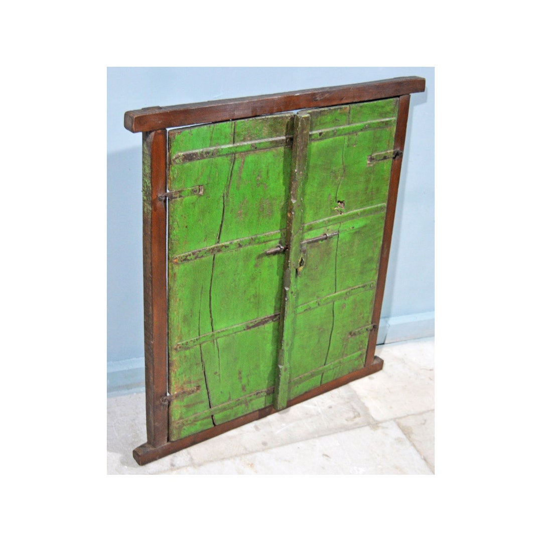 Antique Wooden Wall Décor Window Panel Frame Original Old Hand Crafted ...