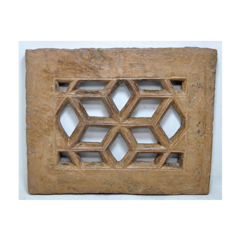 Antique Sand Stone Wall Window Jali Panel Original Old Fine Hand Carved ...
