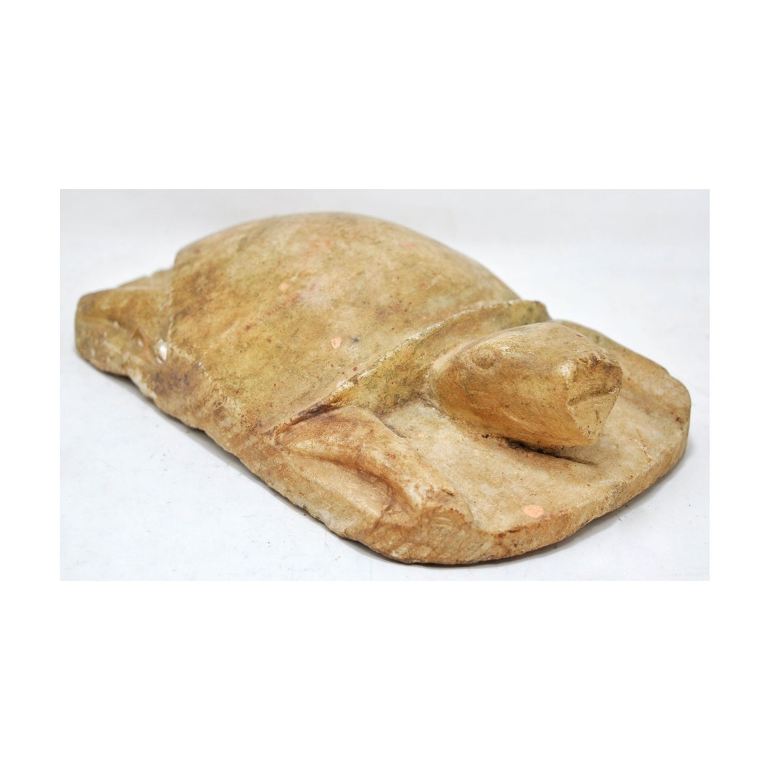 Antique White Marble Tortoise Turtle Figurine Original Old Hand Carved ...