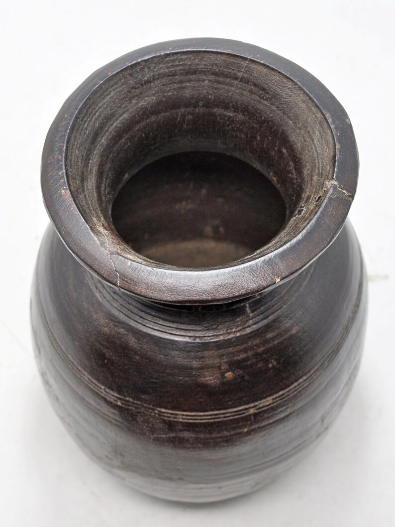 Antique Wooden Himalayan Water Pot Original Old Hand Carved | Etsy