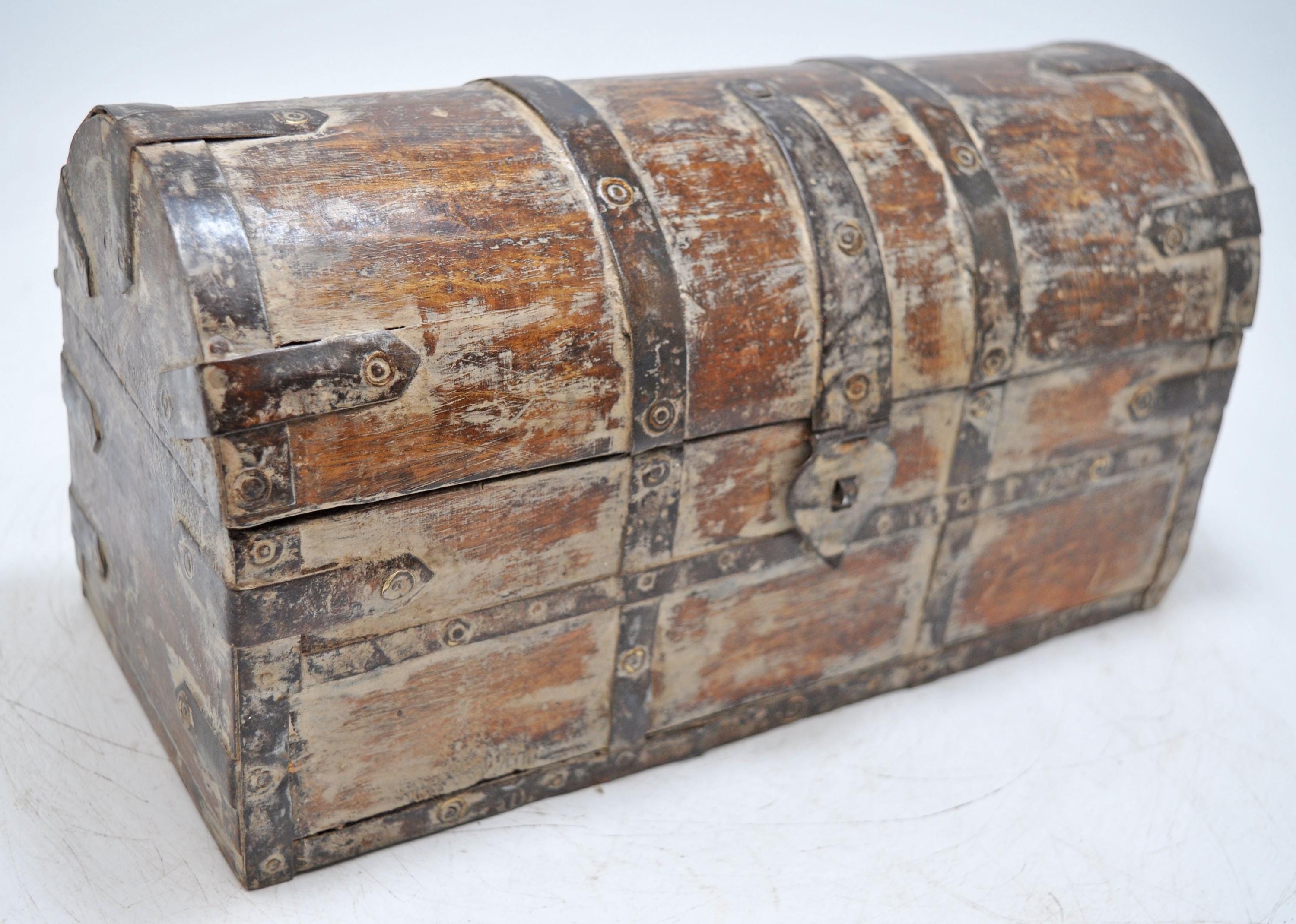 Vintage Wooden Half Round Top Storage Box Original Old Hand Crafted - Etsy