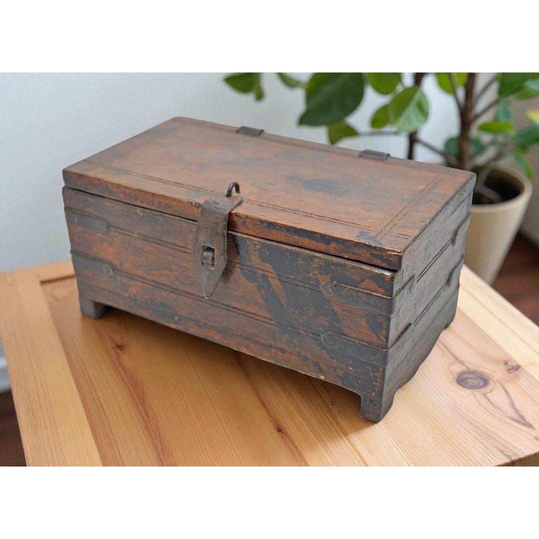 Vintage Wooden Small Storage Box Original Old Hand Crafted - Etsy