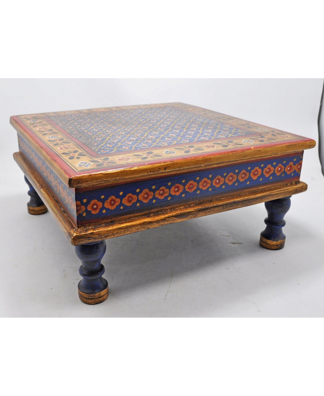 Hand Crafted Carved Wooden Bajot Stool Original Old Fine - Etsy