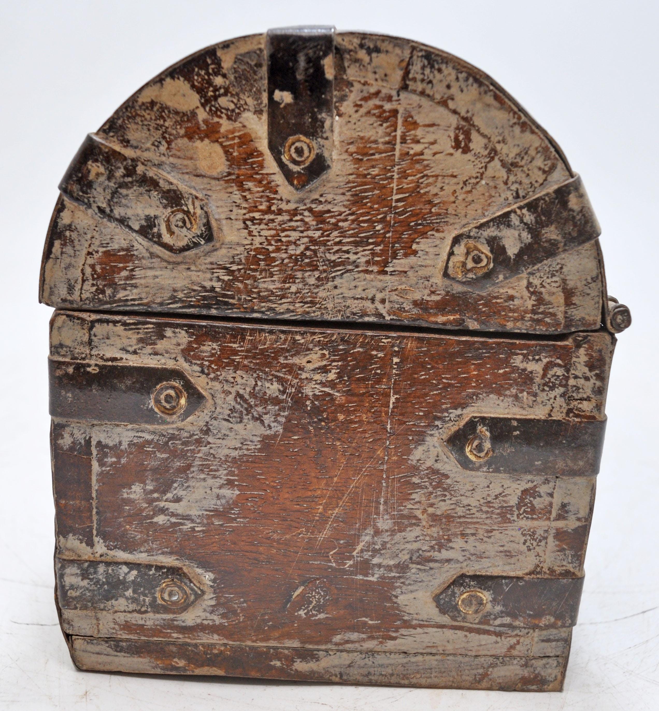 Vintage Wooden Half Round Top Storage Box Original Old Hand Crafted - Etsy