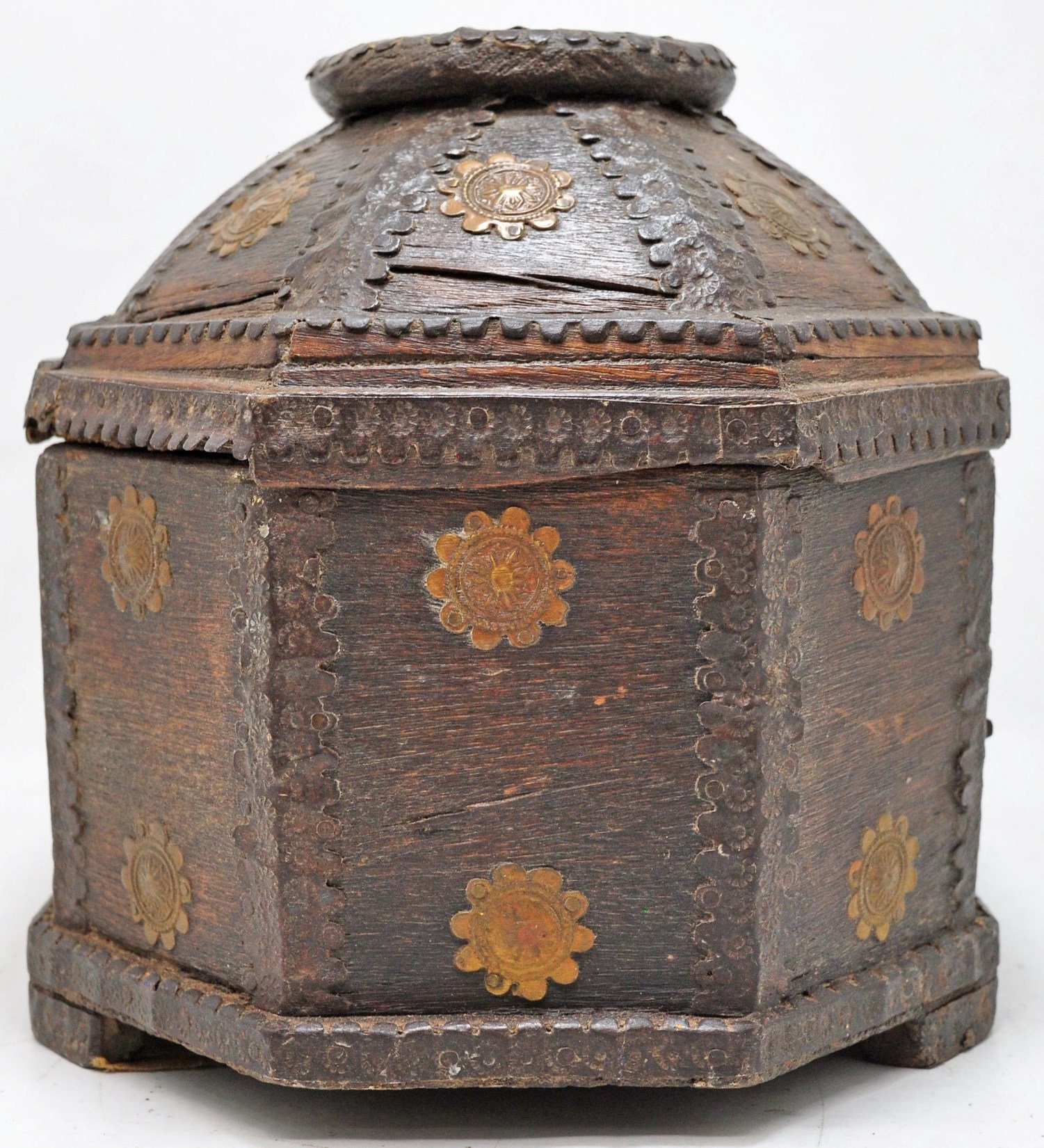 Vintage Wooden Oval Dome Shaped Tribal Design Storage Box - Etsy