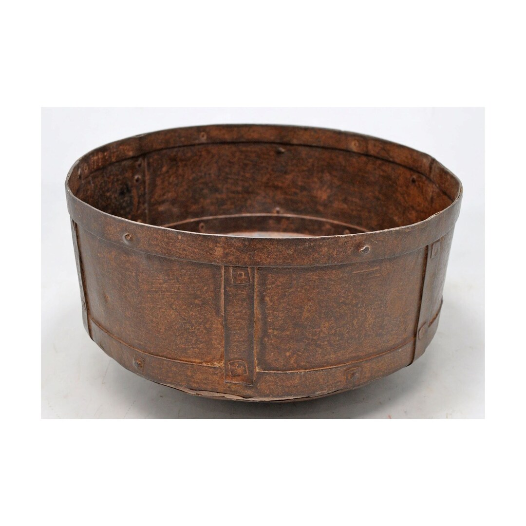 Antique Iron Grain Measurement Paili Pot Original Old Hand Crafted ...
