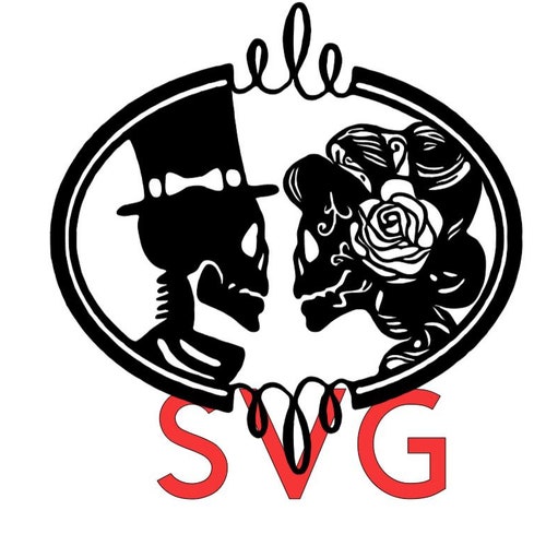 Skeleton Bride & Groom Hallowedding Svg Skull Lovers Svg - Etsy
