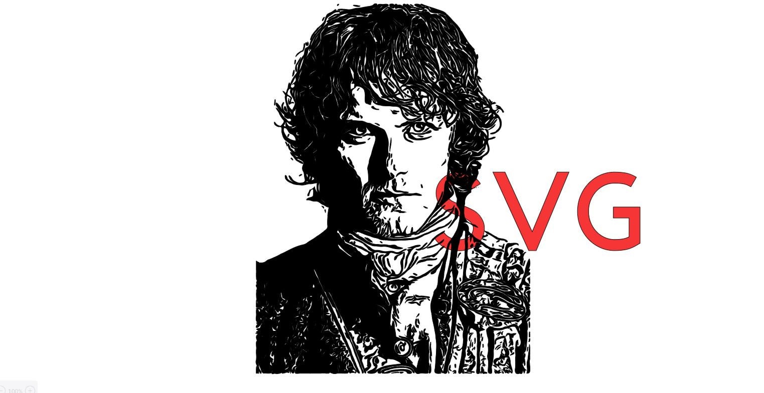 Outlander Jamie Fraser SVG Outlander Portrait svg file Large | Etsy