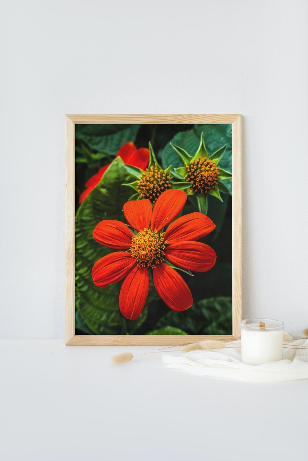 Printable Orange Flower Print, Flower Printable, Floral Print, New York ...