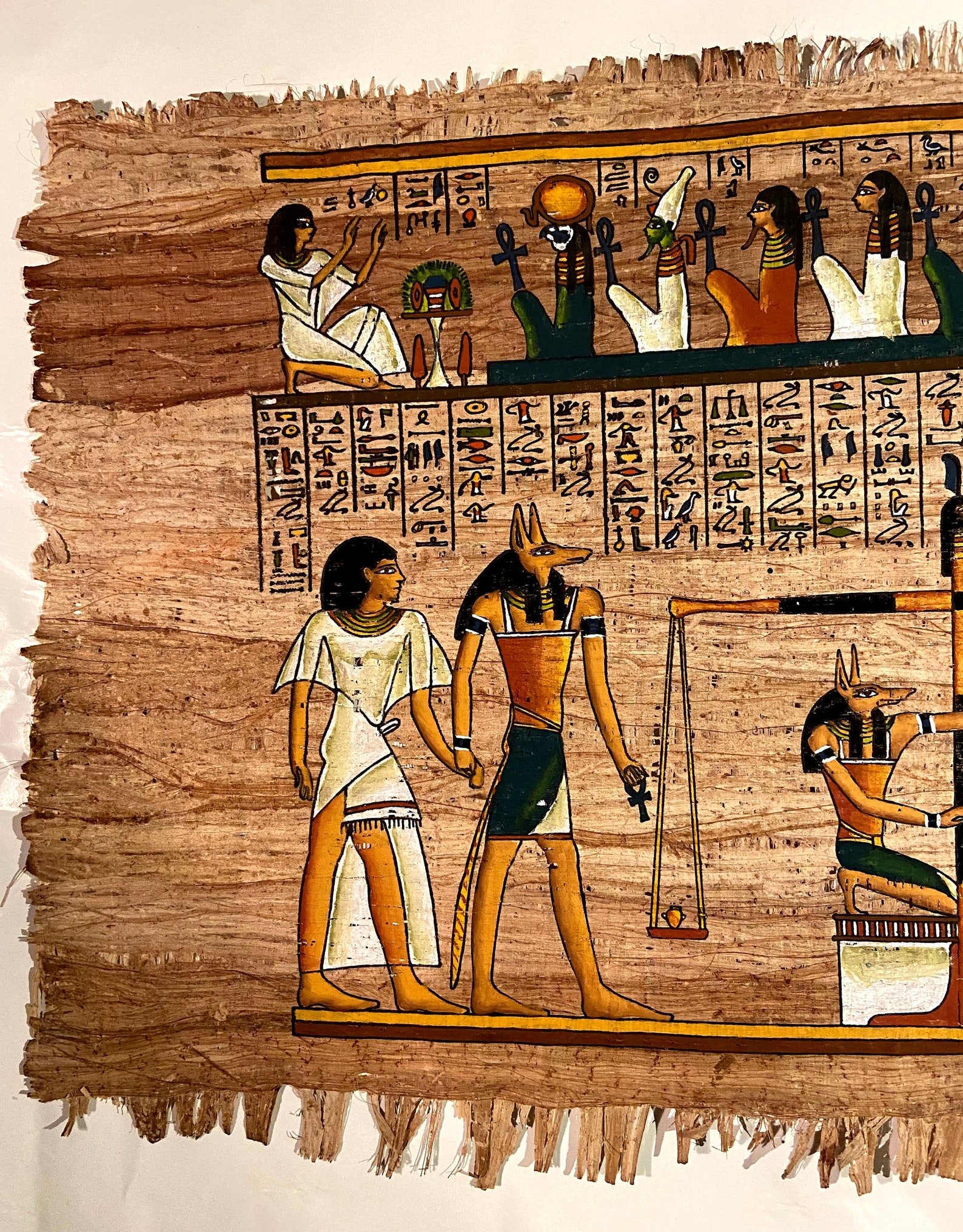 Hand-painted not Stamped Egyptian Papyrus Last Judgment of Hu-nefer - Etsy
